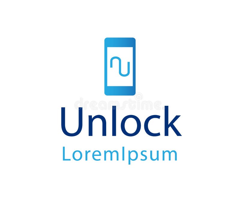 Unlock Logo Design stock vector. Illustration of isolated - 84941756