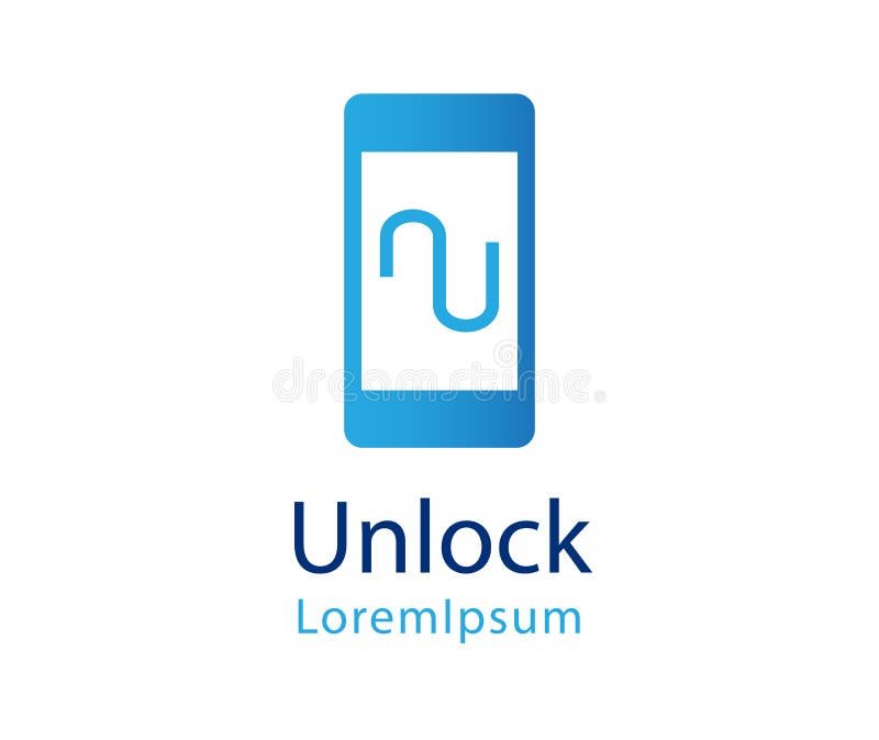 Unlock Logo Design stock illustration. Illustration of isolated - 84946508