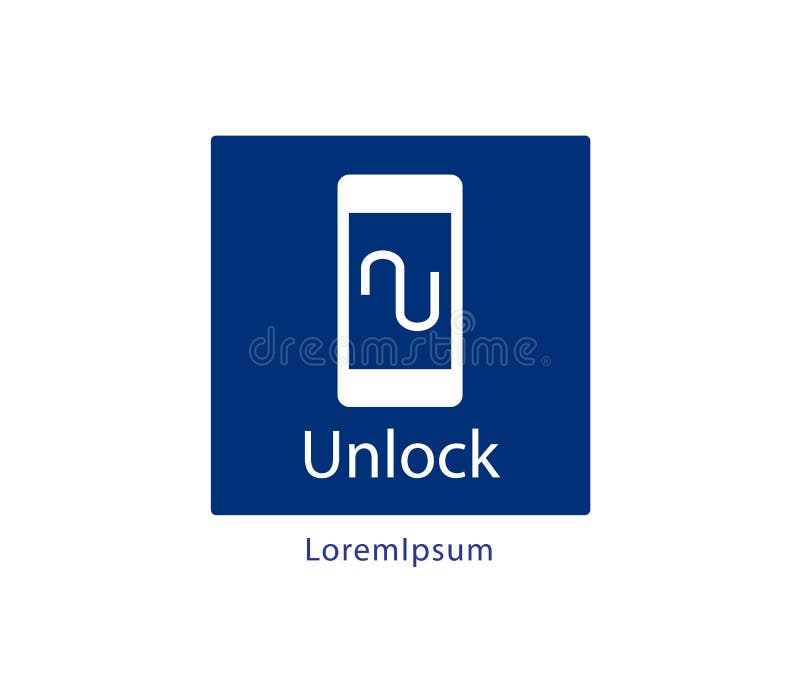 Unlock Logo Design stock vector. Illustration of protect - 84971473