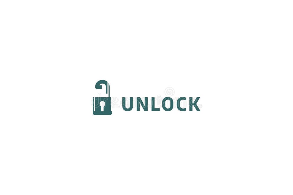 Unlock logo design stock vector. Illustration of editable - 350758532