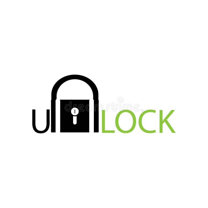 Unlock logo vector stock illustration. Illustration of button - 173580558