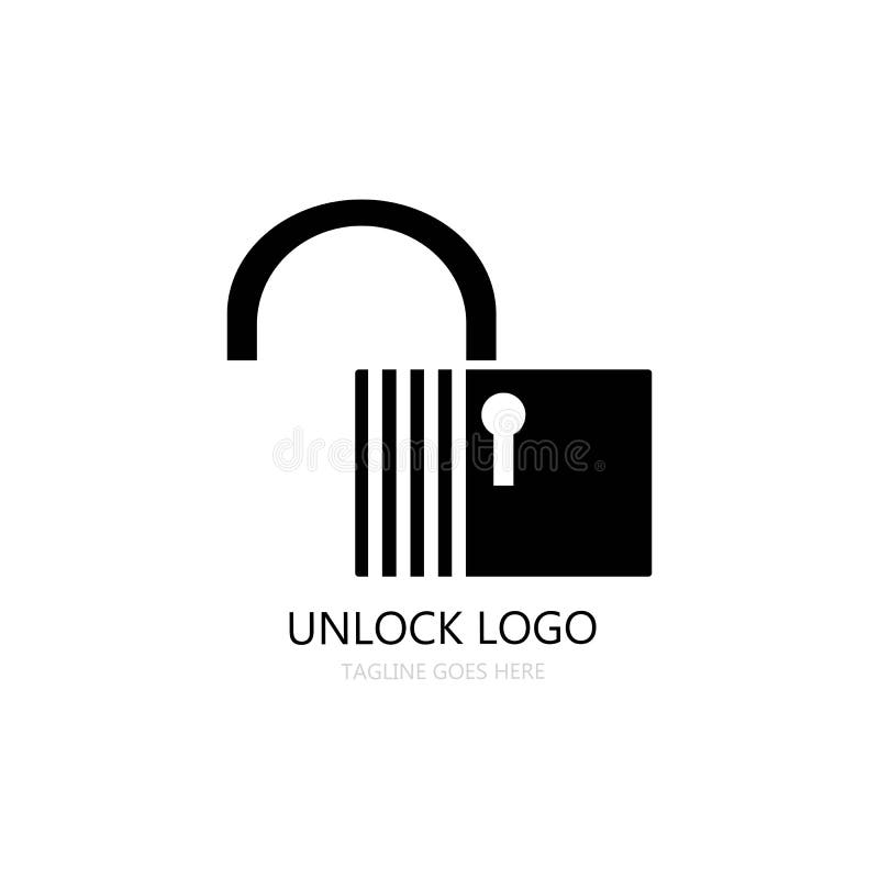 Unlock logo vector stock illustration. Illustration of button - 173580558