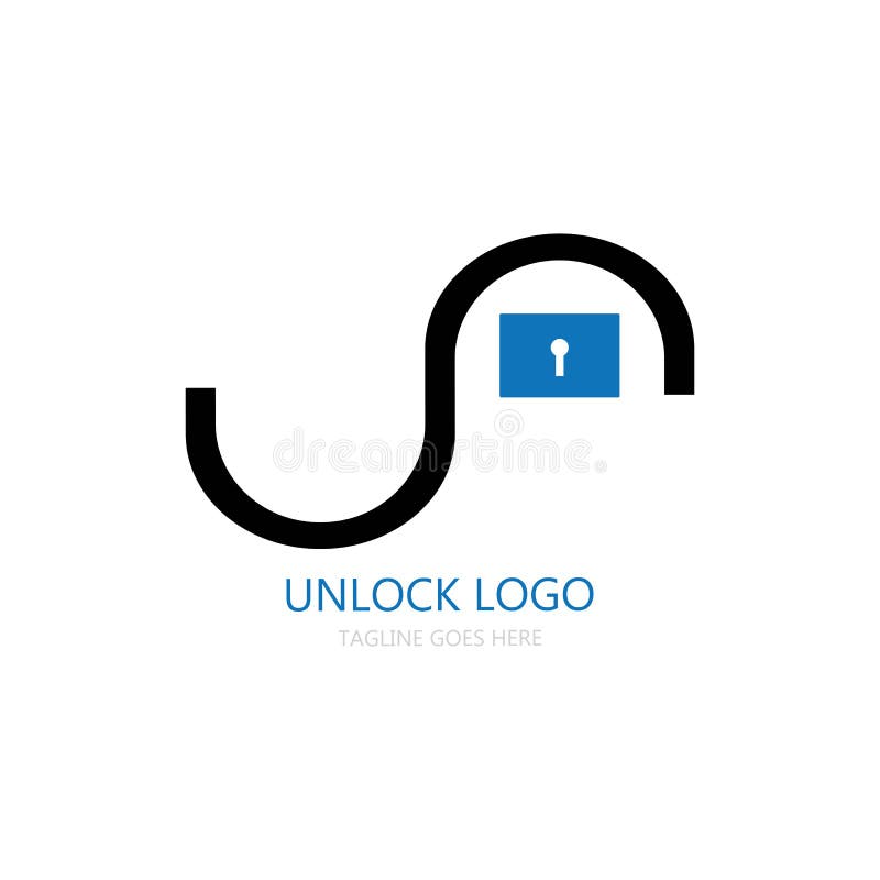 Unlock logo vector stock illustration. Illustration of website - 173583368