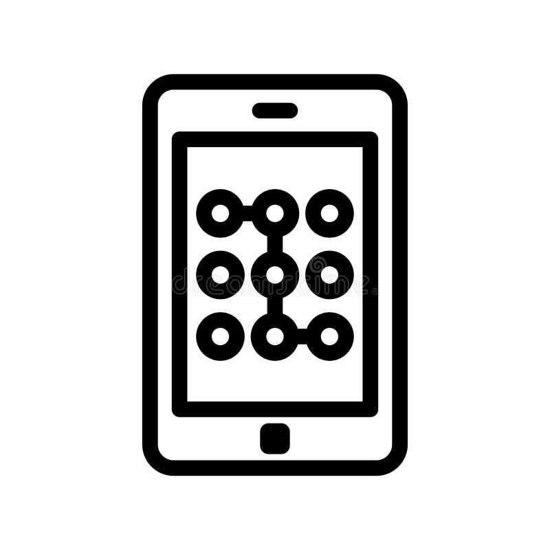 Unlock pattern icon stock illustration. Illustration of smartphone ...