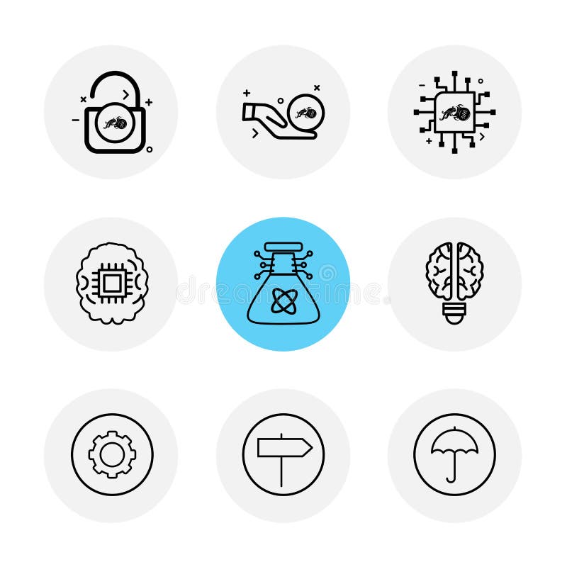Flat Unlock Brain Icon Stock Illustrations – 193 Flat Unlock Brain Icon ...