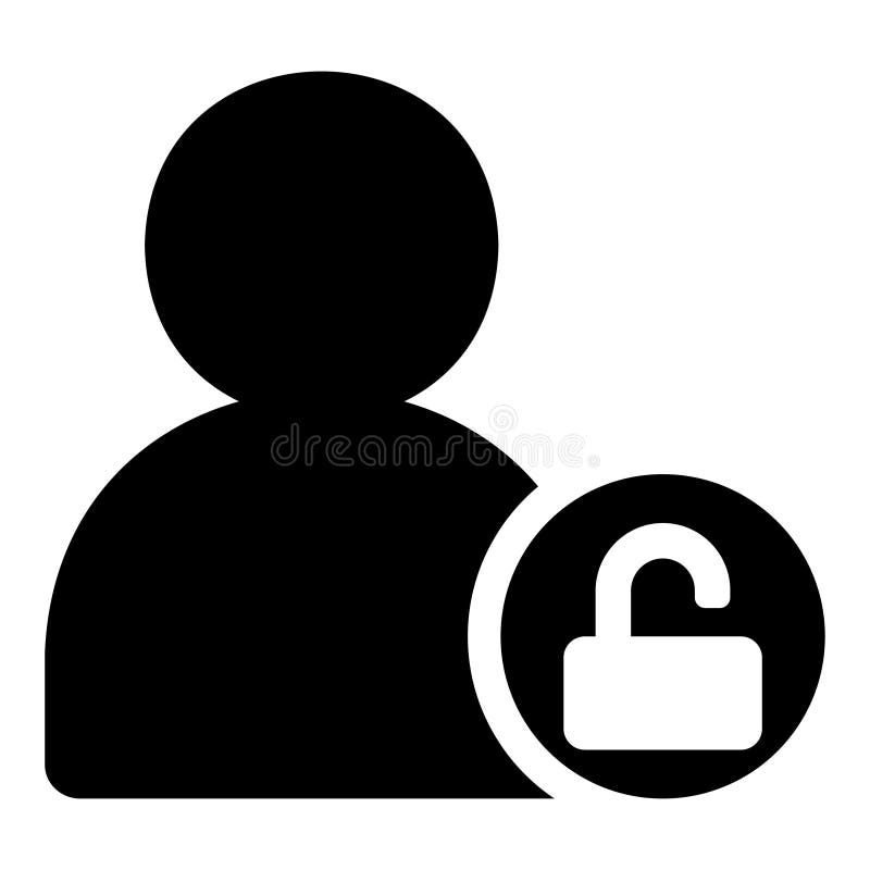 Unlock User Icon stock vector. Illustration of avatar - 198911209