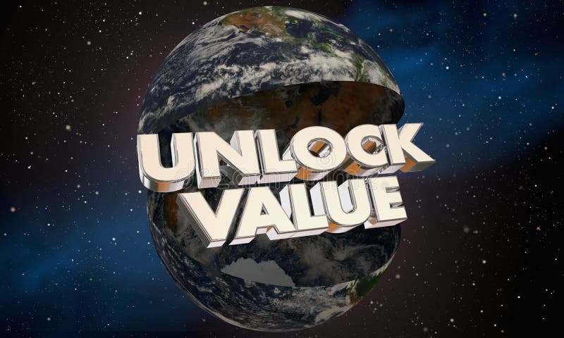 Unlock Value Open Earth Benefits Valuable 3d Illustration Stock ... Unlock Value Open Earth Benefits Valuable 3d Illustration Stock ...