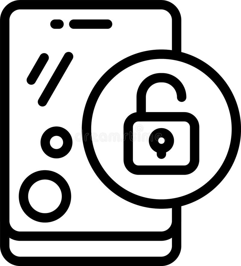 Unlock Vector Icon stock illustration. Illustration of symbol - 388696005