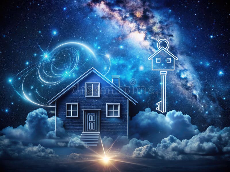 Unlock Your Dream Home a Surreal Real Estate Logo Inspired by the Night ... Unlock Your Dream Home a Surreal Real Estate Logo Inspired by the Night ...