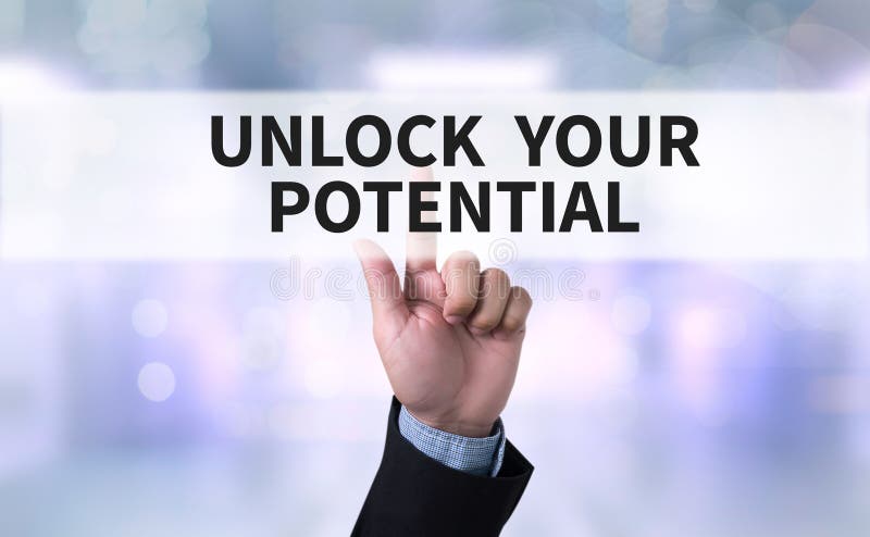 UNLOCK YOUR POTENTIAL stock photo. Image of initiative - 72740630