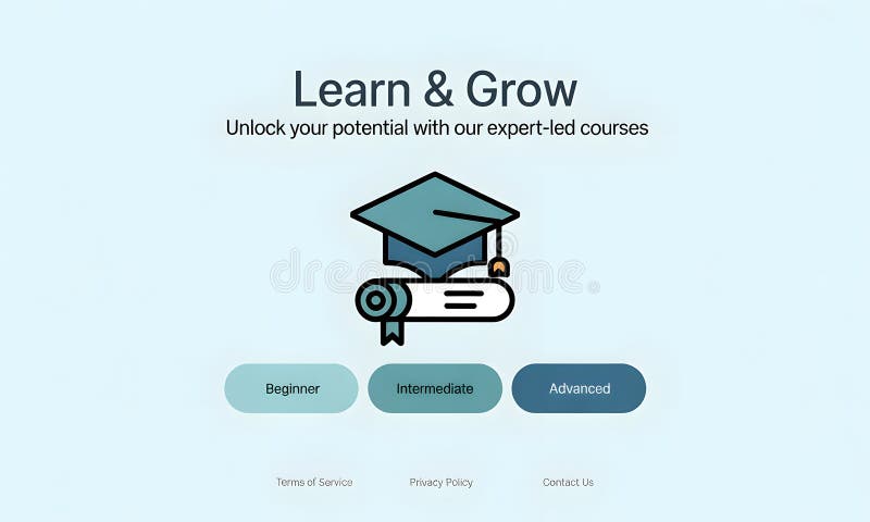 Learn & Grow: Expert-Led Courses Stock Illustration - Illustration of online, beginner: 388376312