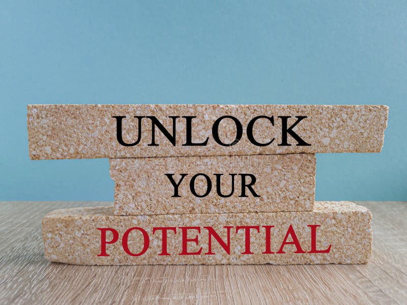 Unlock Your Potential Symbol. Brick Blocks with Words Unlock Your ... Unlock Your Potential Symbol. Brick Blocks with Words Unlock Your ...
