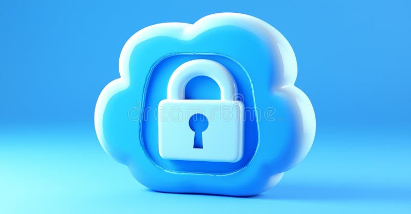 In an Unlocked 3D Icon Isolated on White Background, There is a Blue ...