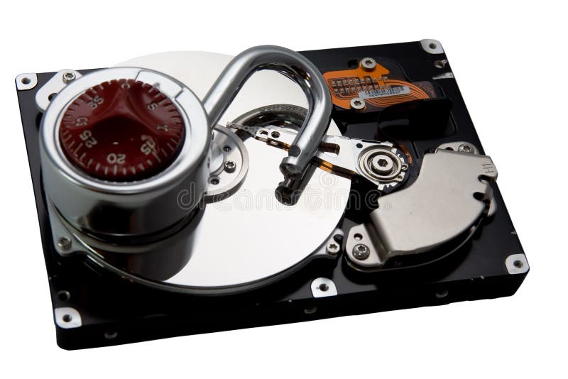 Unlocked Hard Drive stock image. Image of storage, security - 3611113