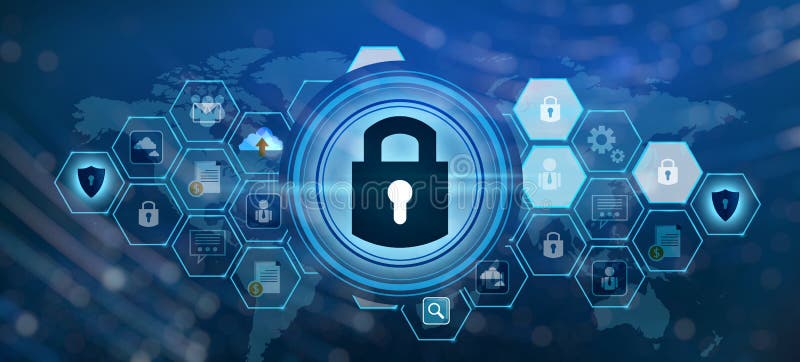 Unlocked Lock Internet Press To Communicate in the Internet. Cyber ...