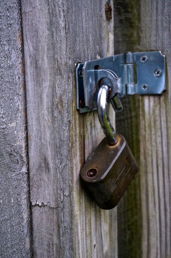 Unlocked Padlock Hanging from Hinge2 Stock Image - Image of eons ...