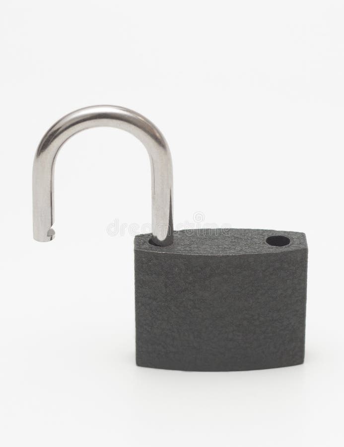 Unlocked padlock stock photo. Image of accessibility - 46111996