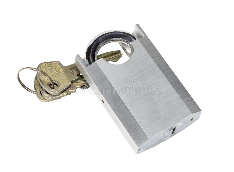 Unlocked Padlock and Key stock photo. Image of safety - 78408178