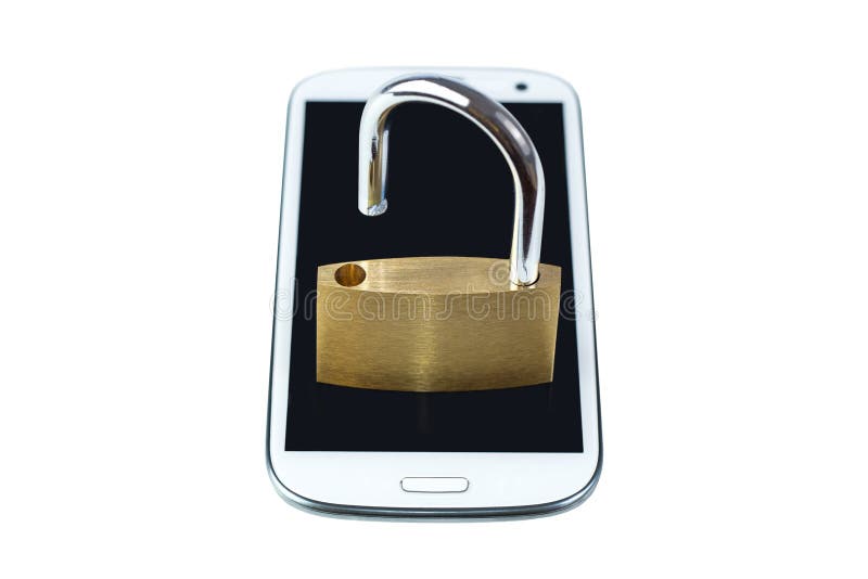 Unlocked Padlock stock photo. Image of laptop, computers - 39230866