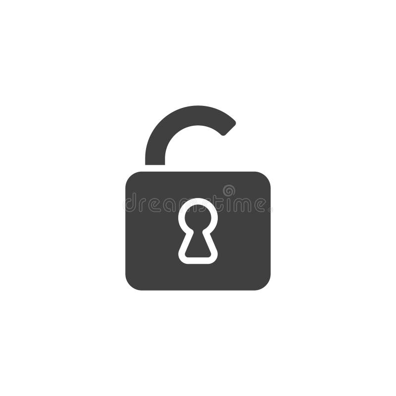 Unlocked Padlock Vector Icon Stock Vector - Illustration of open ...