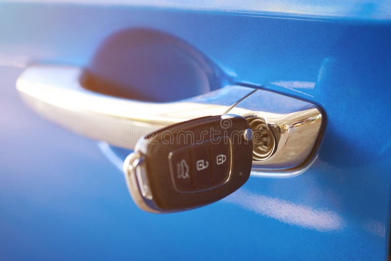 Unlocking car door stock photo. Image of luxury, owner - 131869466