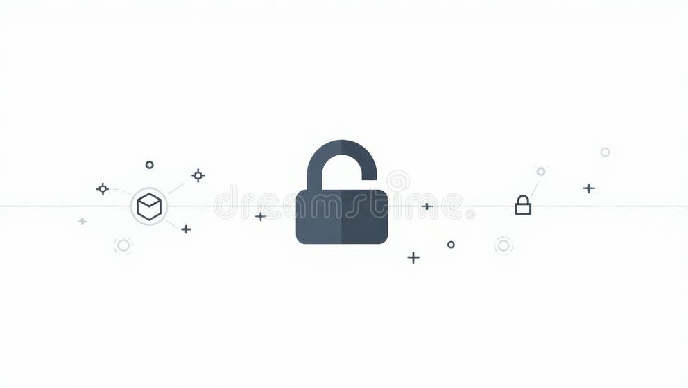 Unlocking Data Security stock illustration. Illustration of sketch ...
