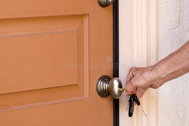 Unlocking Door stock photo. Image of arrive, home, access - 2421712