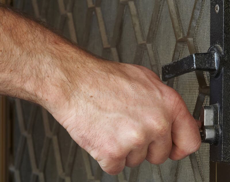 Unlocking the door stock image. Image of home, white, safe - 384605