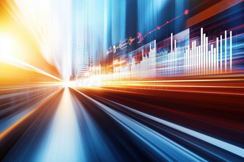 Unlocking the Future. Abstract Futuristic Infographic with Visual Data ...