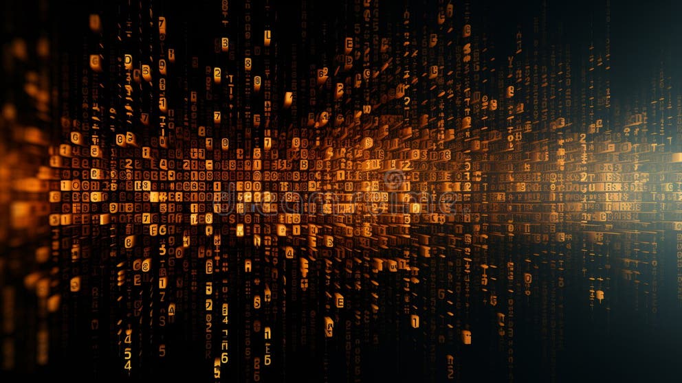 Unlocking the Future Code Numbers Letters Futuristic Stock Illustration ...