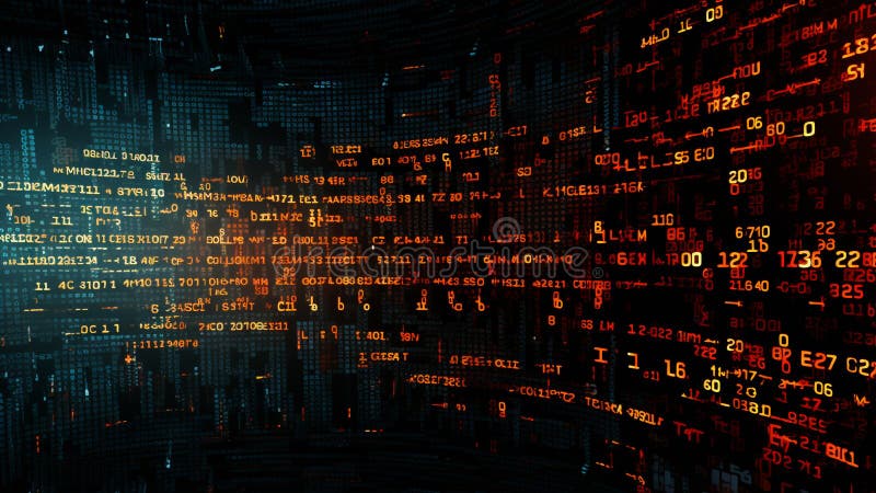 Unlocking the Future Code Numbers Letters Futuristic Stock Illustration ...