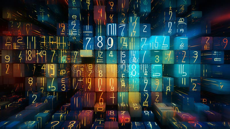 Unlocking the Future Code Numbers Letters Futuristic Stock Illustration ...