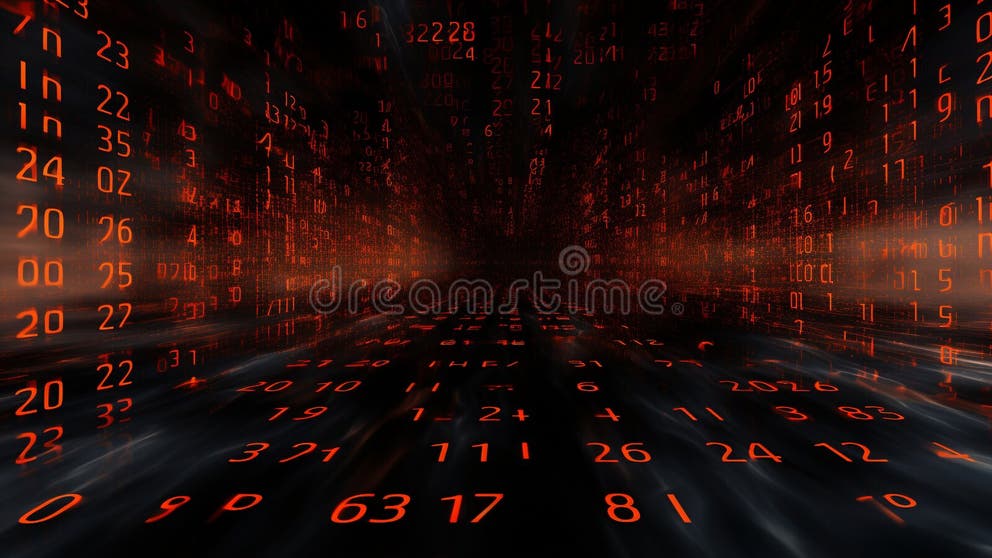 Unlocking the Future Code Numbers Letters Futuristic Stock Illustration ...