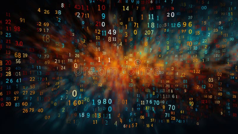 Unlocking the Future Code Numbers Letters Futuristic Stock Illustration - Illustration of letter ...