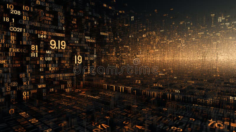 Unlocking the Future Code Numbers Letters Futuristic Stock Illustration ...