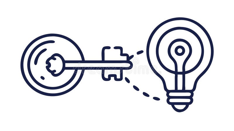 Unlocking Ideas Key, Problem Solving Insight, Vector Design Generative ...