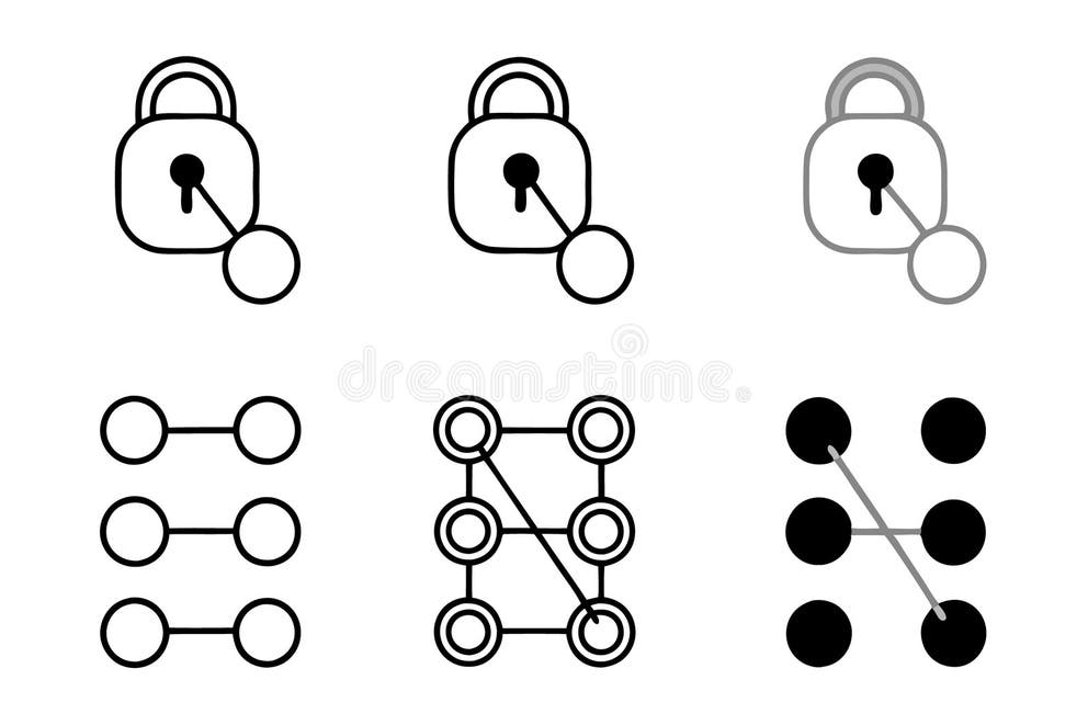 Unlocking a Pattern Lock with Connected Nodes, Symbolizing Access ...