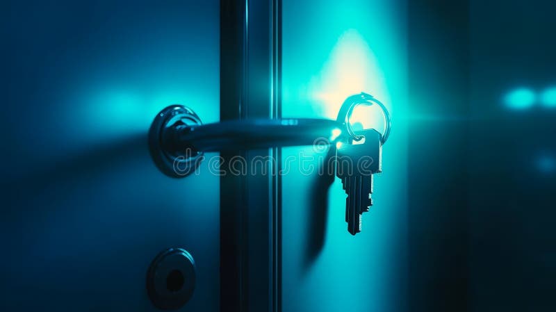 Unlocking Possibilities, a Single Key Inserted into Door Knob, Ready To ...