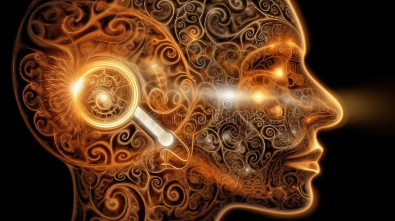 Unlocking Potential: the Key To the Mind Stock Illustration ... Unlocking Potential: the Key To the Mind Stock Illustration ...