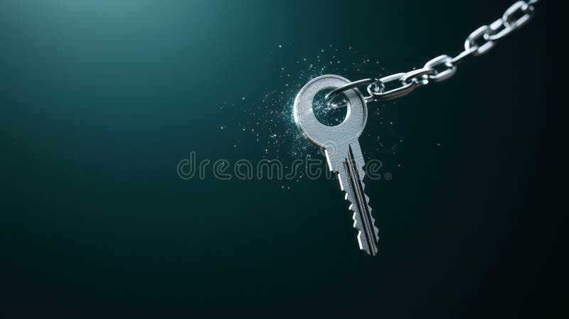 Unlocking Potential, the Symbolism of a Key and Chain Representing ...