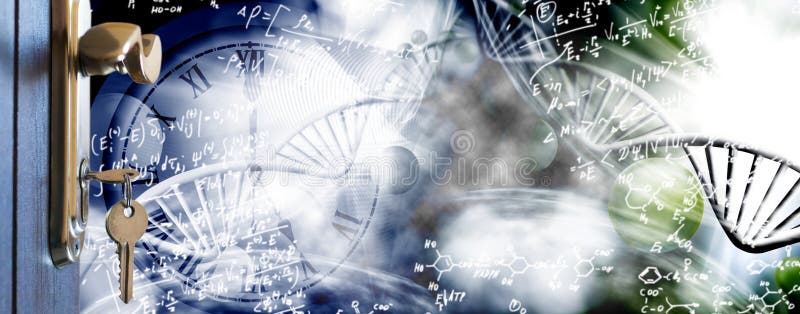 Unlocking the Secrets of Time, Science, and Life Stock Photo - Image of ...