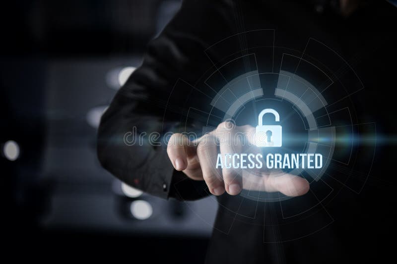 Unlocking a Secure Digital Access Point Stock Photo - Image of ...