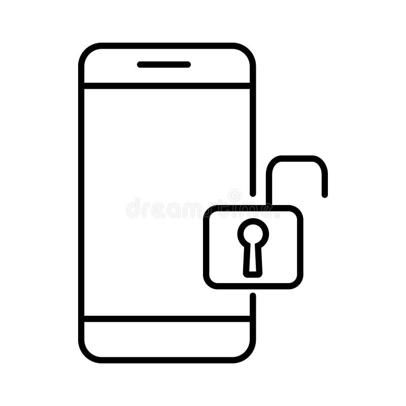 Unlocking a Smartphone with a Padlock Symbol Representing Security and ...