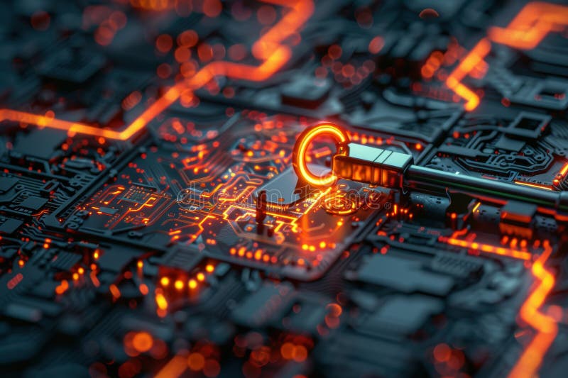 Unlocking Technological Innovations: Glowing Key and Digital Lock ...