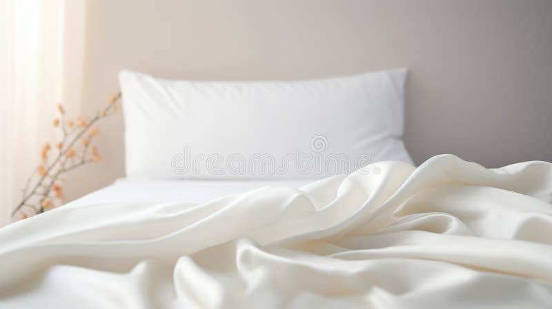 An Unmade Bed with White Sheets and Pillows, Comfortable Bed for Good ...