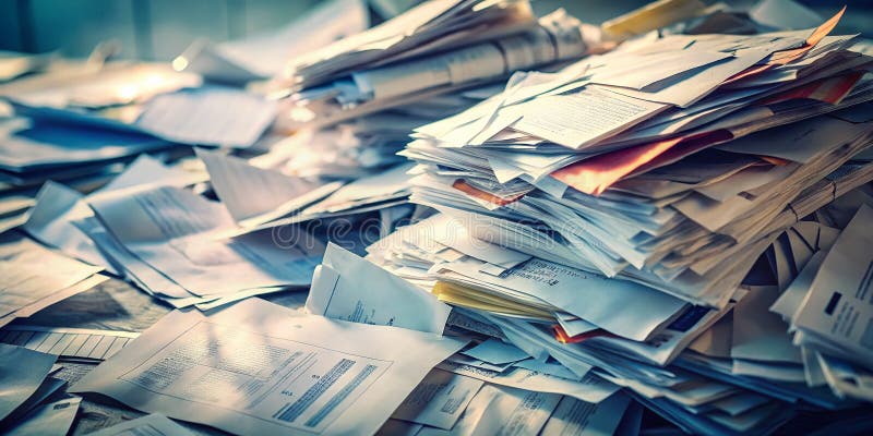 Unmanageable Financial Debt a Stack of Overdue Bills Creates a Growing ...