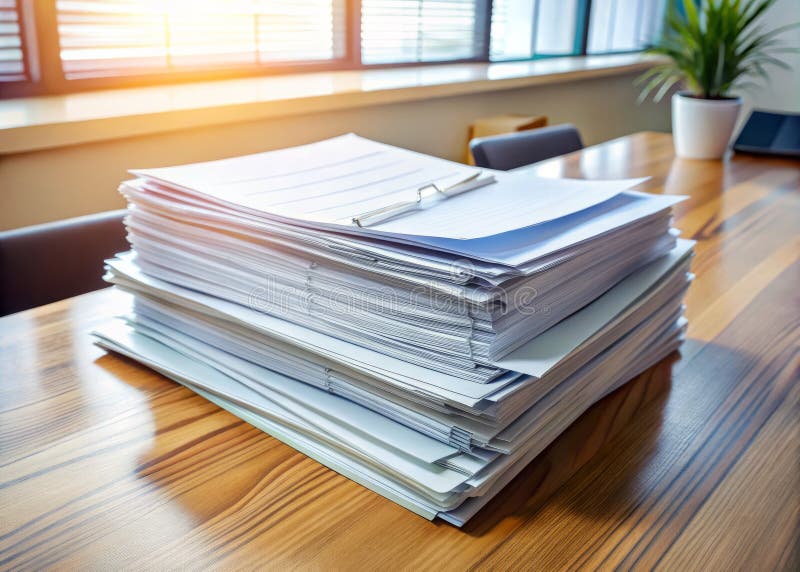 Unmanageable Invoice Pile a Visual Representation of Financial Backlog ...