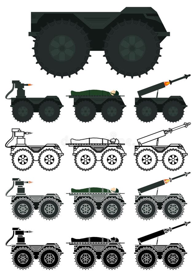 Unmanned Ground Vehicle UGV Mission Stock Vector - Illustration of ...