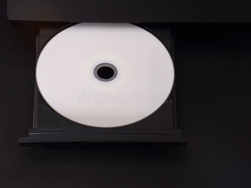 Blank DVD or CD in an Ejected Multimedia Player Tray Stock Photo ...
