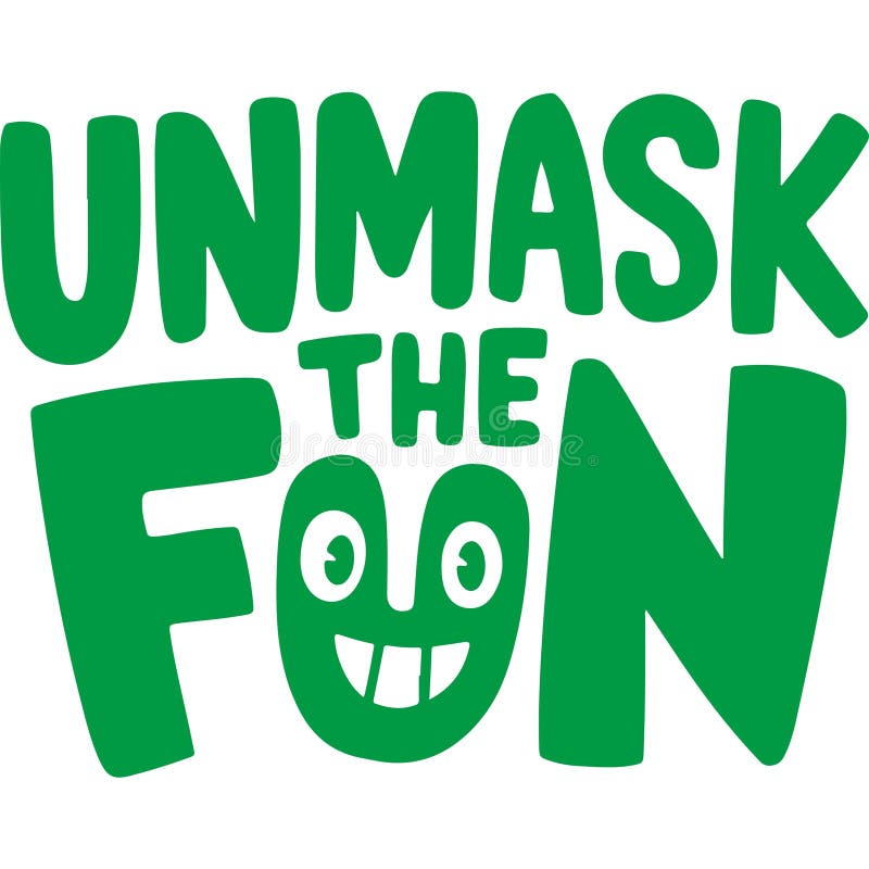 Unmask the Fun Cartoon Graphic Stock Vector - Illustration of positive ...